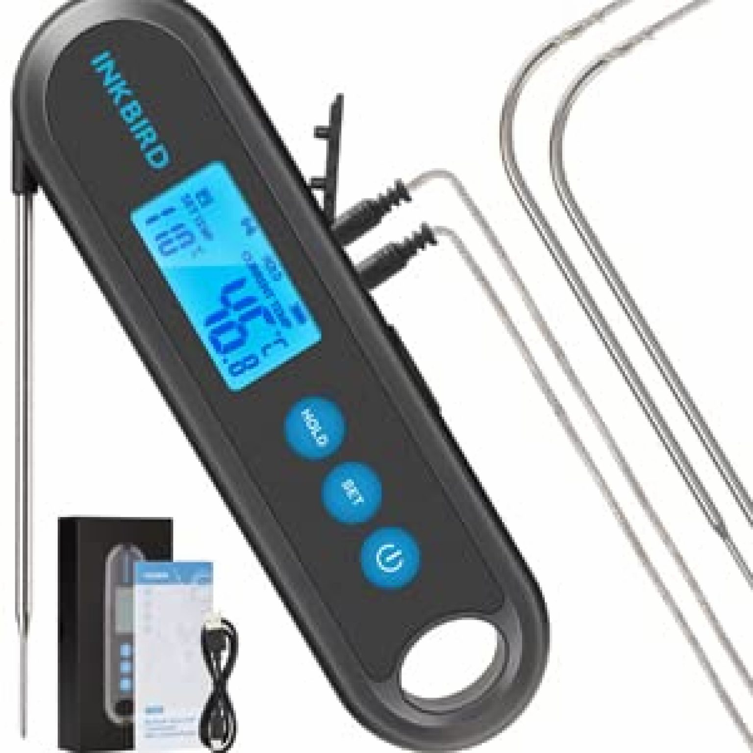 IHT-2PB Bluetooth - Termometro Ultra Rapido a Spillo + 2 Sonde esterne